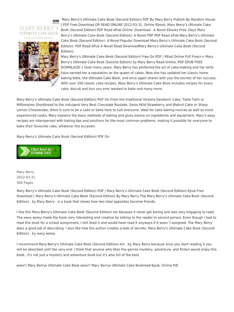 Mary Berrys Ultimate Cake Book 150517 | PDF | Cakes | Desserts
