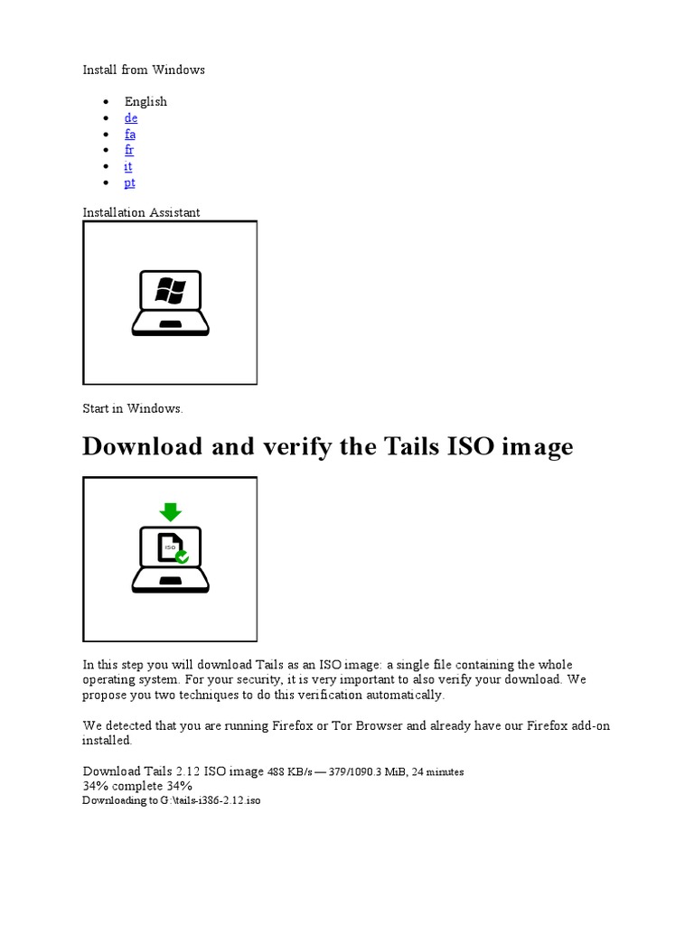 Tails USB Installation Guide | PDF | Usb Flash Drive | Encryption