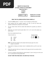 NGSA Practice Test Science Paper 1 - 29th March, 2025 | PDF | Blood | Foods