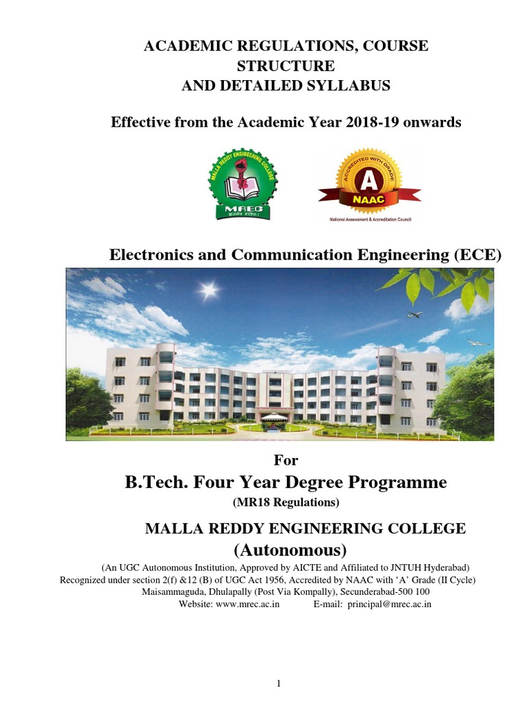 12 B Tech - ECE PDF | PDF | Course Credit | Engineering