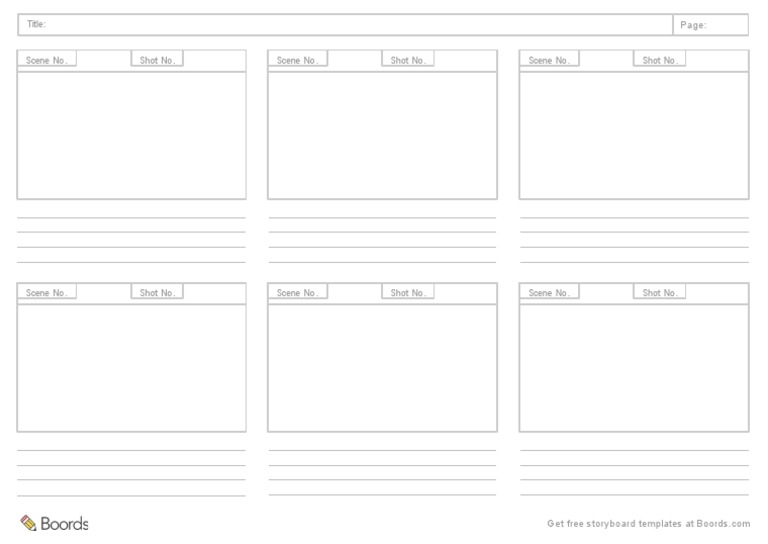 A4 Landscape 6 Storyboard Template | PDF