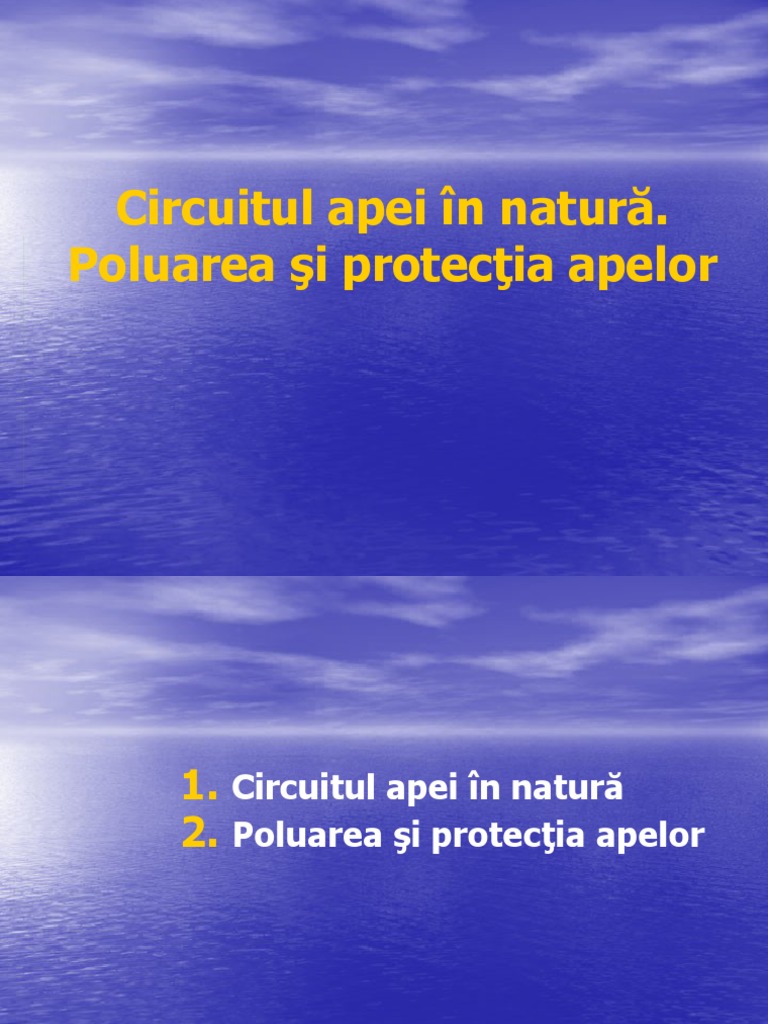 Circuitul Apei În Natură | PDF