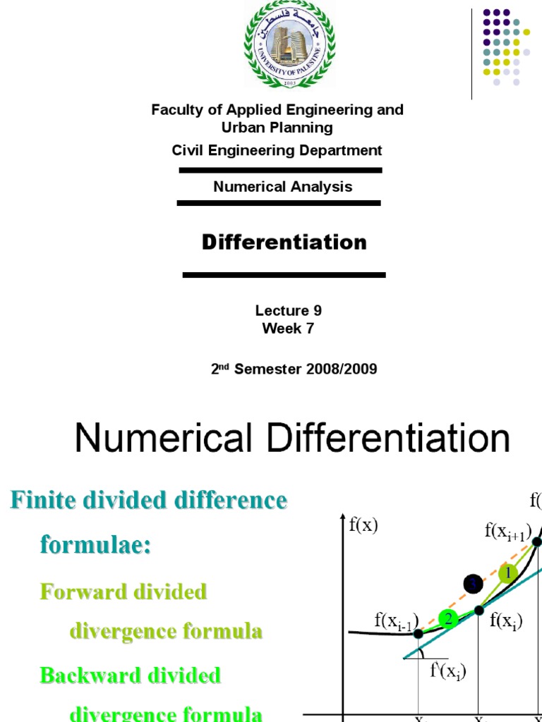 Numerical Analysis: Differentiation Lecture | PDF | Art | Technology ...