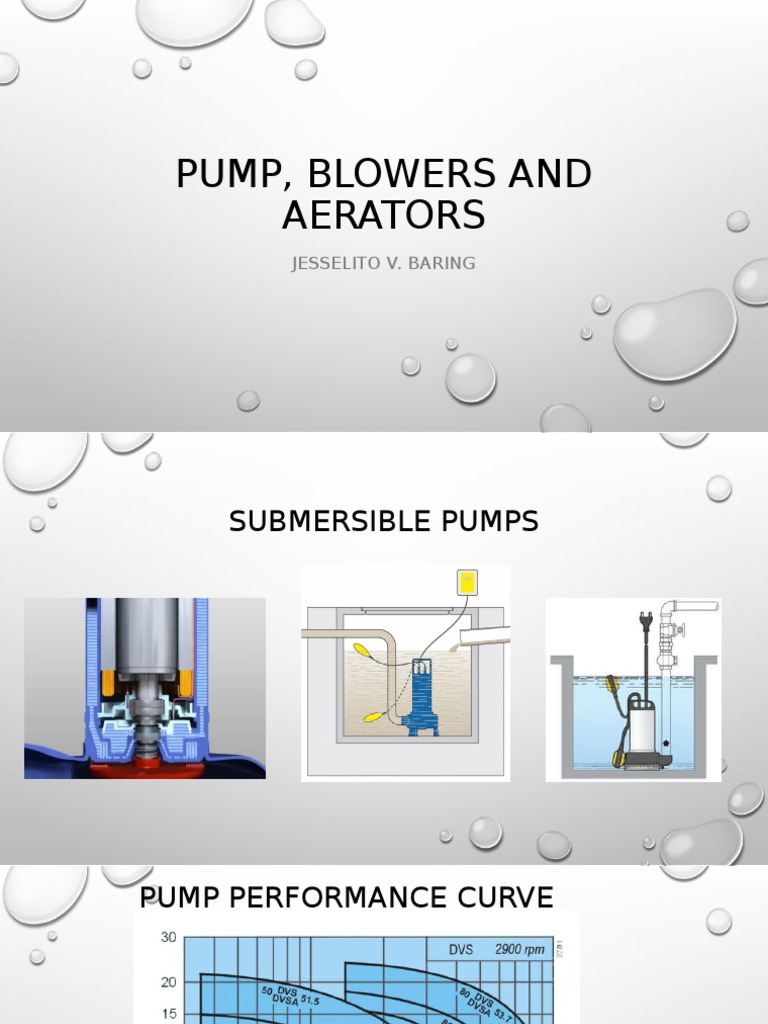 Pump, Blowers and Aerators - STP GUIDE | PDF