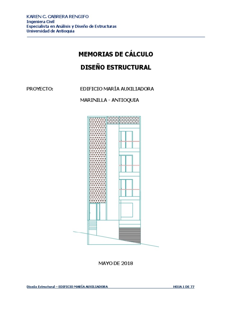Memorias de Cálculo - Edificio 5 Pisos | PDF | Fundación (Ingeniería) | Hormigón
