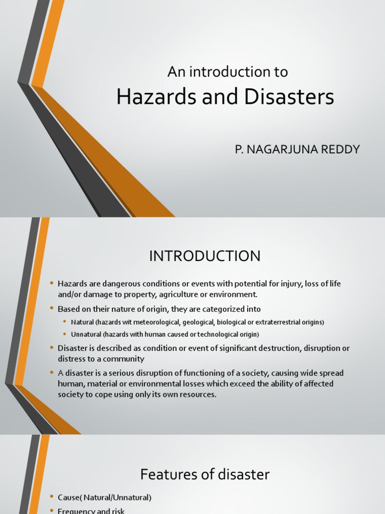 An Introduction To Hazards and Disasters | PDF | Hazards | Disasters