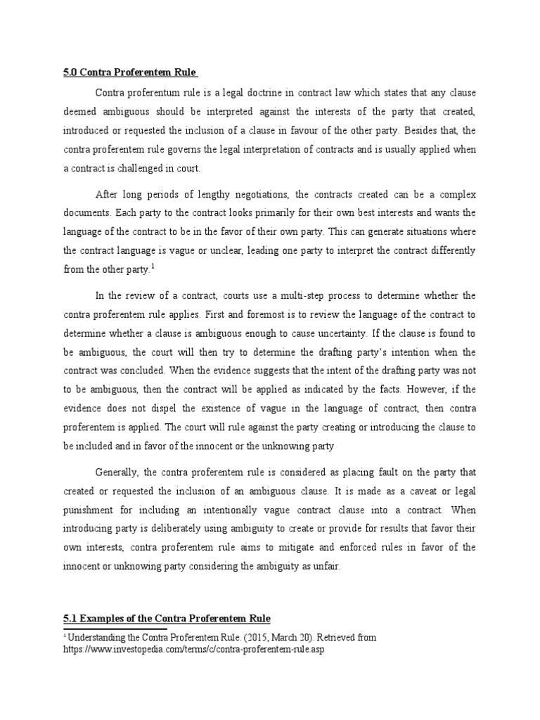 Understanding Contra Proferentem Rule | PDF | Legal Liability | Negligence