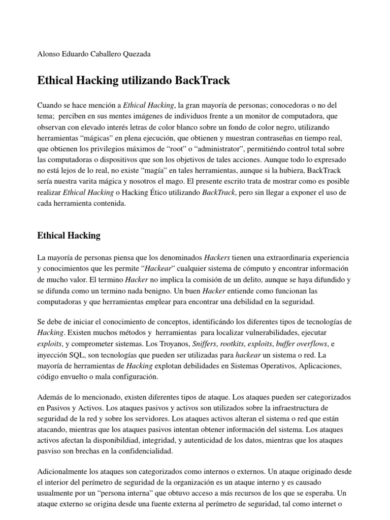 BackTrack Linux | PDF | Virtualización | Hacker de seguridad