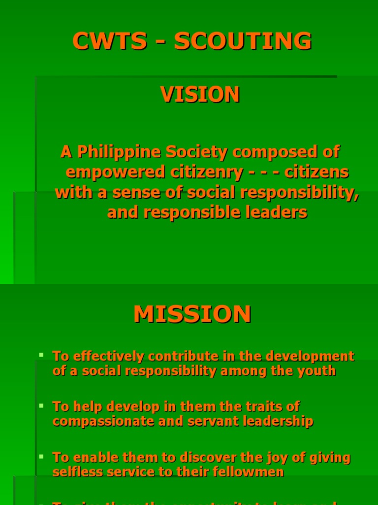 CWTS - SCOUTING Vision, Mission | PDF