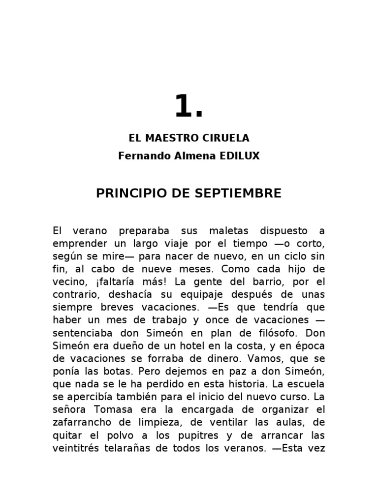 El Maestro Ciruela | PDF | Naturaleza