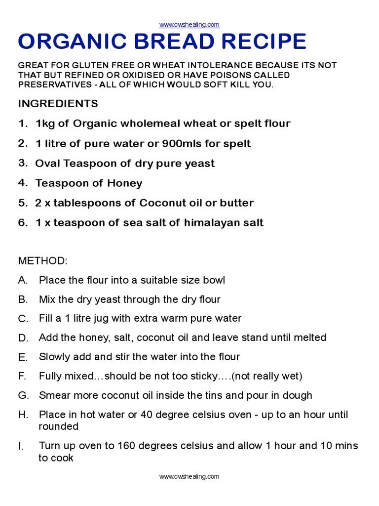 Chris Savage Bread Recipe V3 | PDF