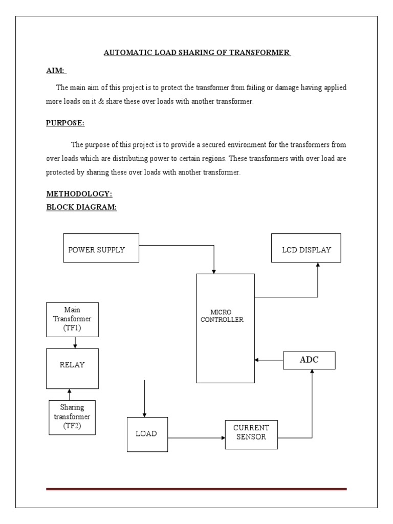 6.automatic Load Sharing of Transformer | Download Free PDF | Transformer | Power Supply