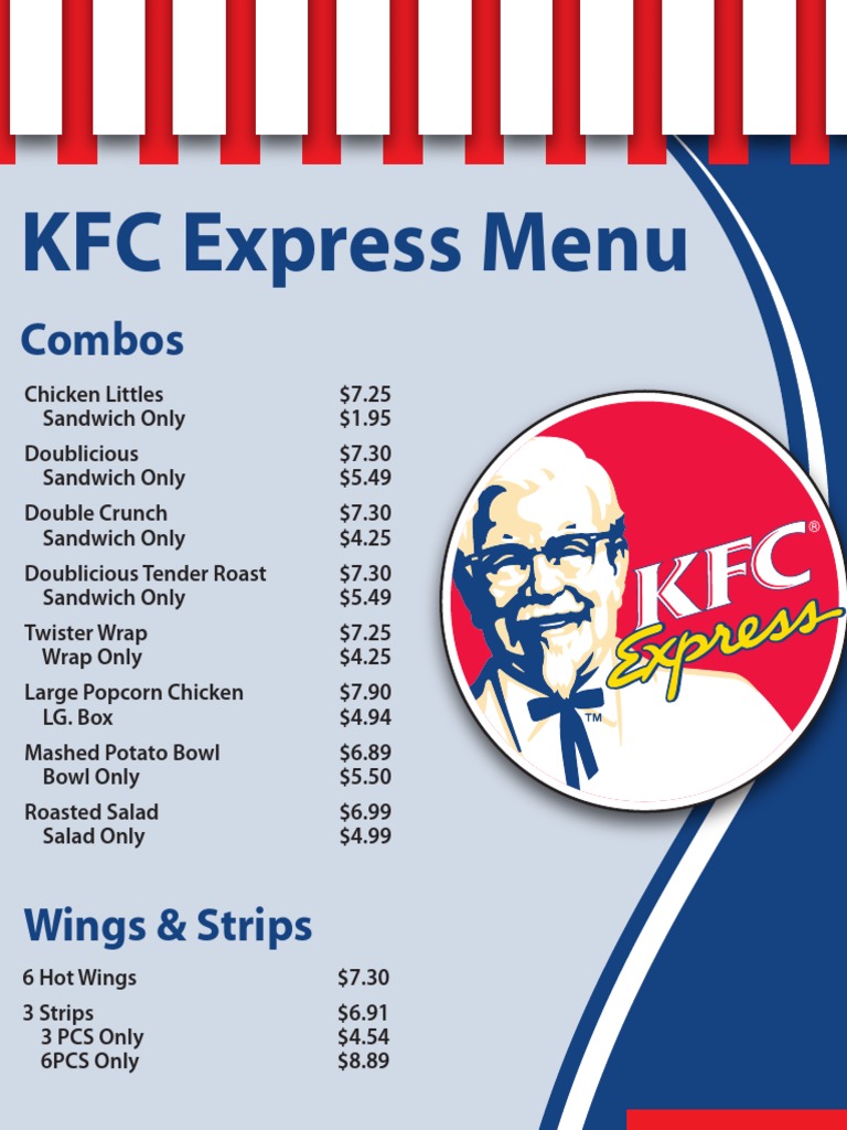 KFC Express Menu: Combos | PDF | Cooking, Food & Wine | Wellness