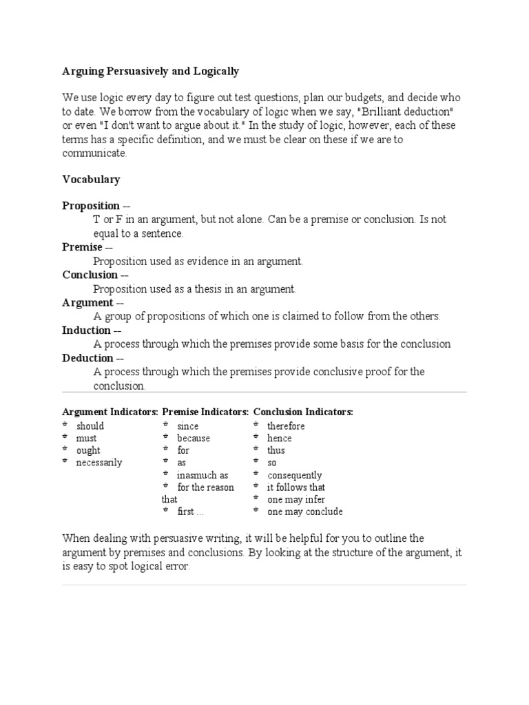 Arguing Persuasively and Logically | PDF | Logical Consequence | Argument