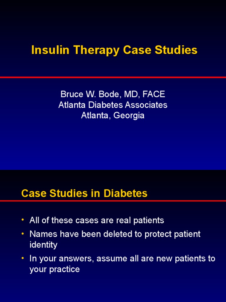 Insulin Case Studies AACE 5-20-05 | PDF | Diabetes Mellitus Type 2 ...
