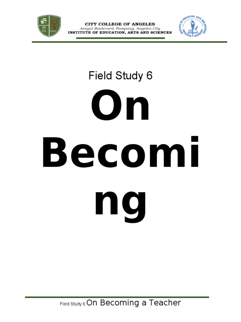 FS6 Portfolio | PDF | Classroom | Teachers