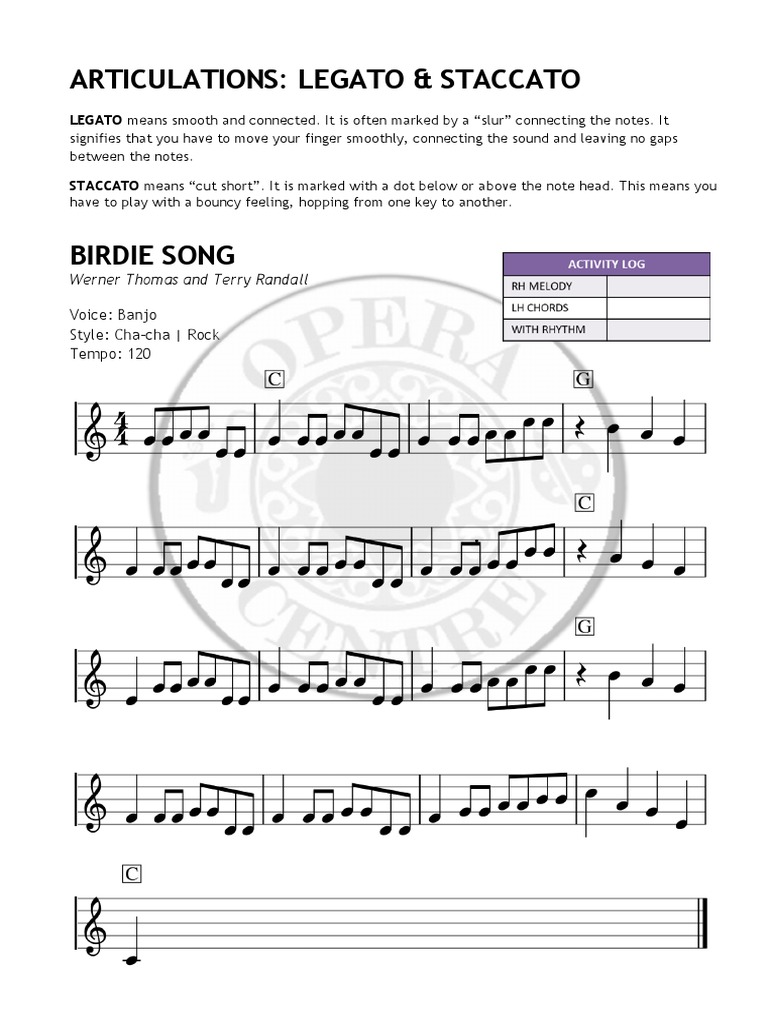 Articulations: Legato & Staccato: Werner Thomas and Terry Randall | PDF