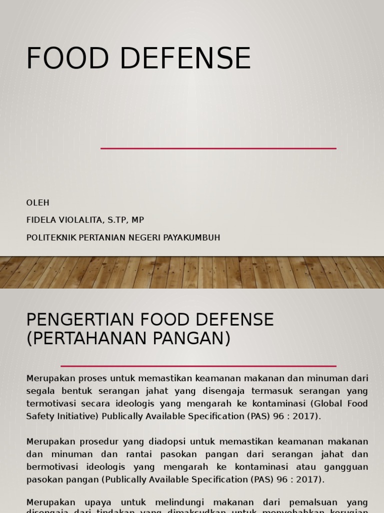 Food Defense | PDF