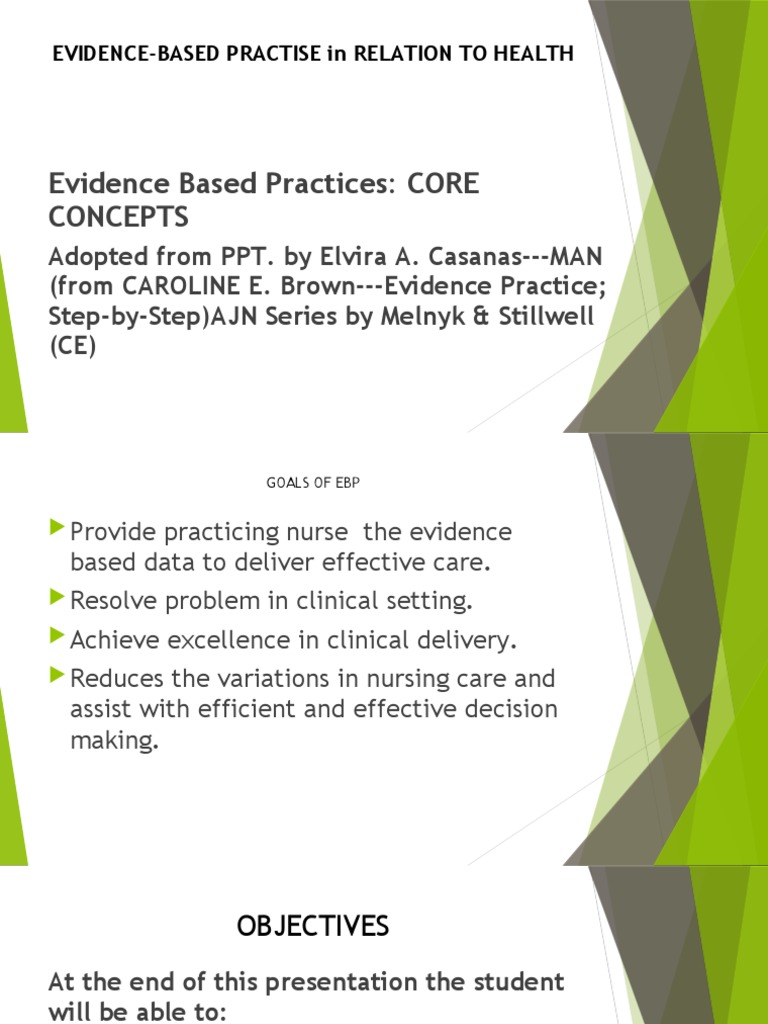 Evidence Based Practices: CORE Concepts | PDF | Evidence Based Medicine ...