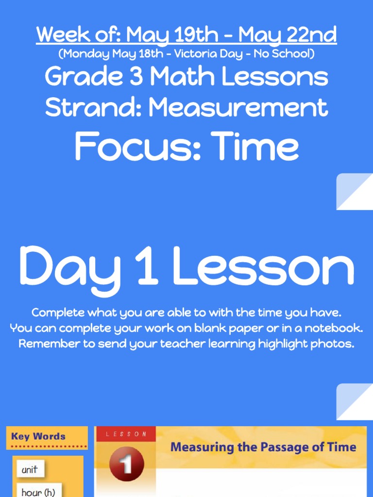 Measuring Time Lesson Slides | PDF