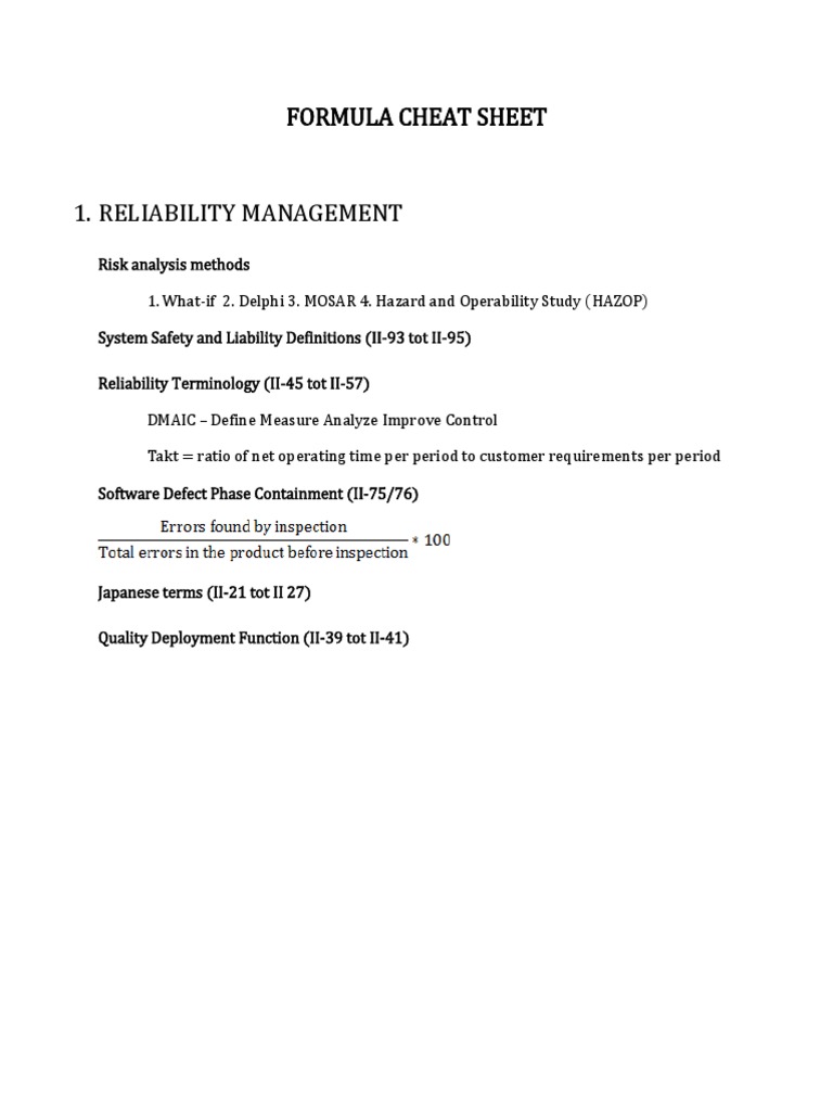 Formula Cheat Sheet Cre | PDF | Statistical Hypothesis Testing ...