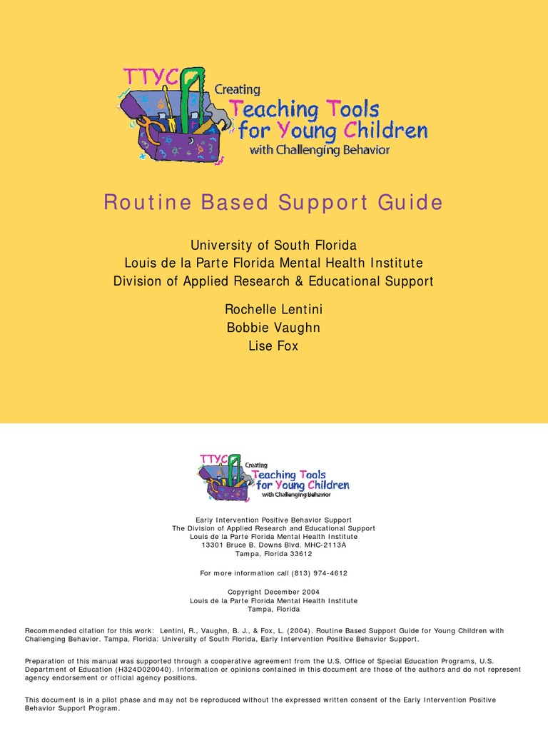 Routine Based Support Guide | PDF | Teachers | Behavior