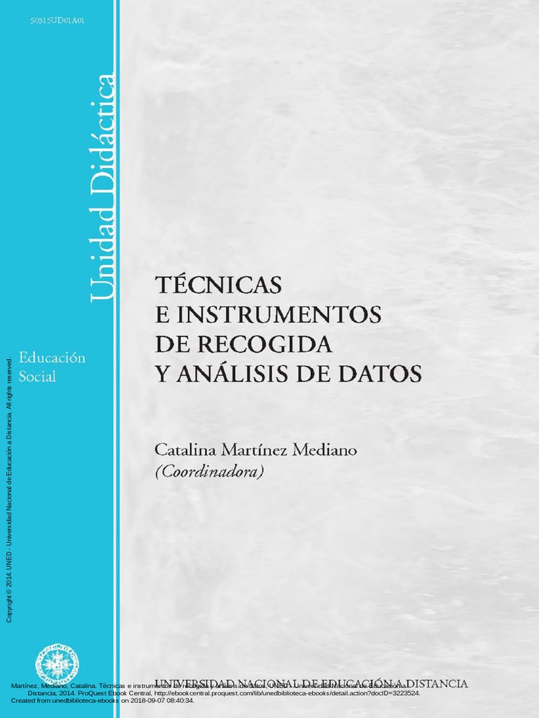 Técnicas e Instrumentos de Recogida y Análisis de Datos | PDF | Validez ...