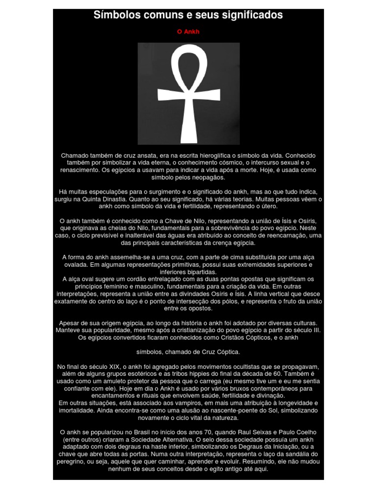 Símbolos Comuns e Seus Significados | PDF | Religião e crença