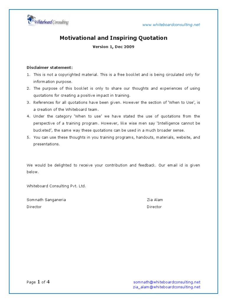 Human Potential Quotations For Training Program | PDF | Goal Setting ...