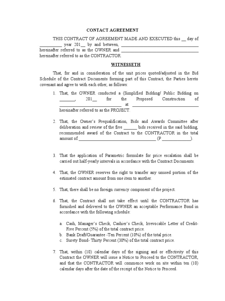 Contract Agreement | PDF | Cashier's Check | Government