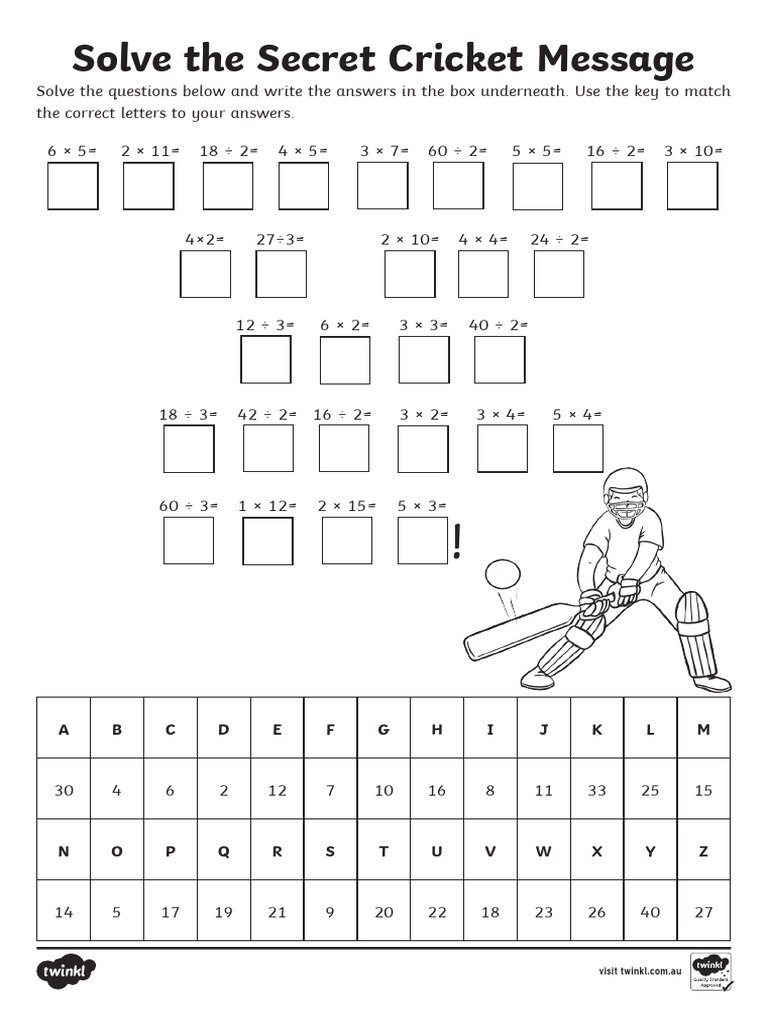 Cricket Maths | PDF | Leisure | Teaching Mathematics