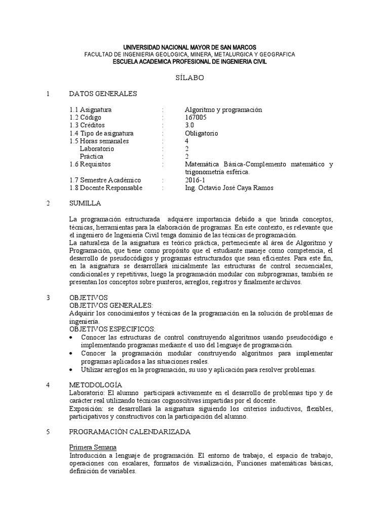 Algoritmo Y ProgramaciÓn Pdf Programación De Computadoras Algoritmos 