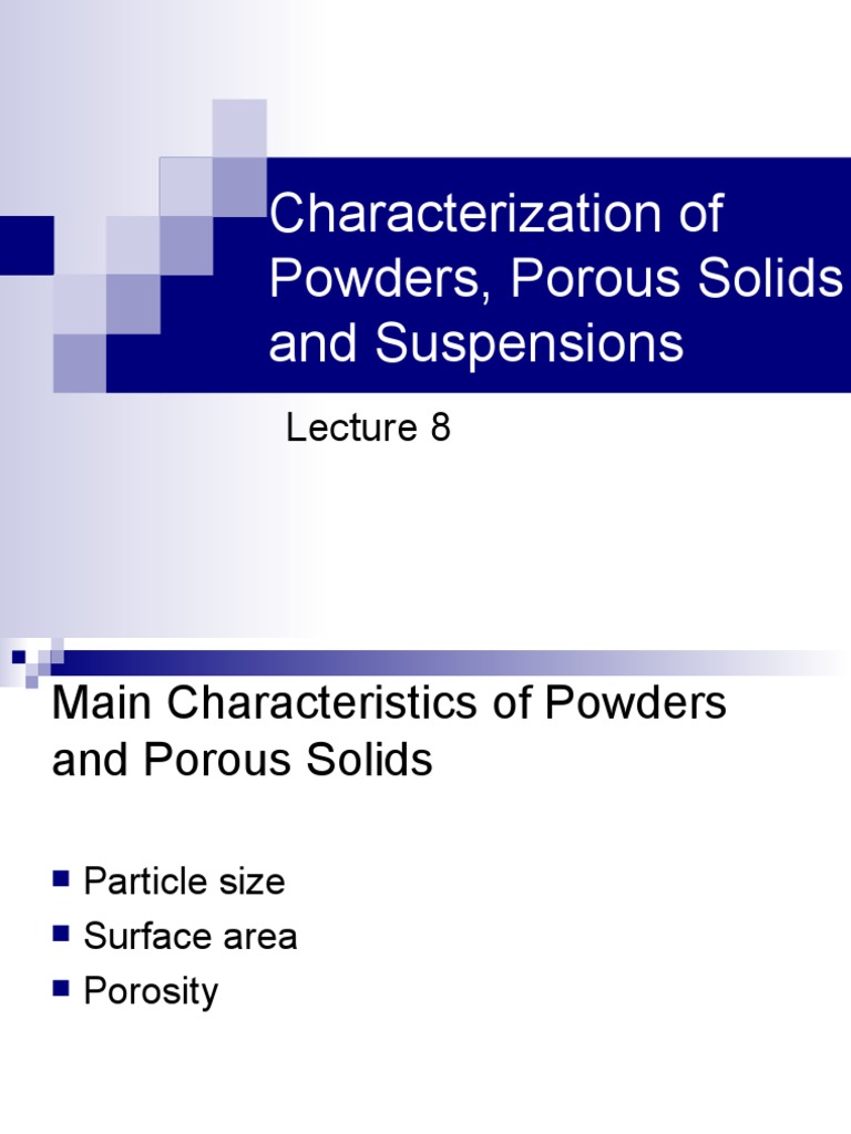 Powder and Porosity Analysis | PDF | Adsorption | Porosity
