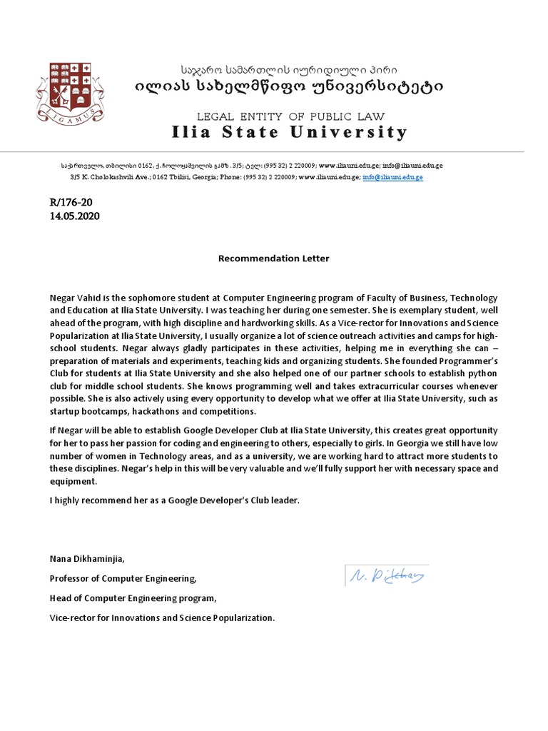 Recommendation Letter | PDF | Social Science