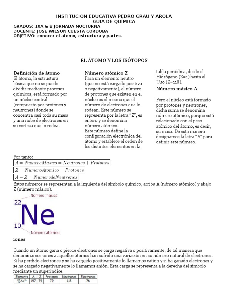 Guia 2 - Concepto de Mol y Numero de Avogadro | PDF | Ion | Mole (Unidad)