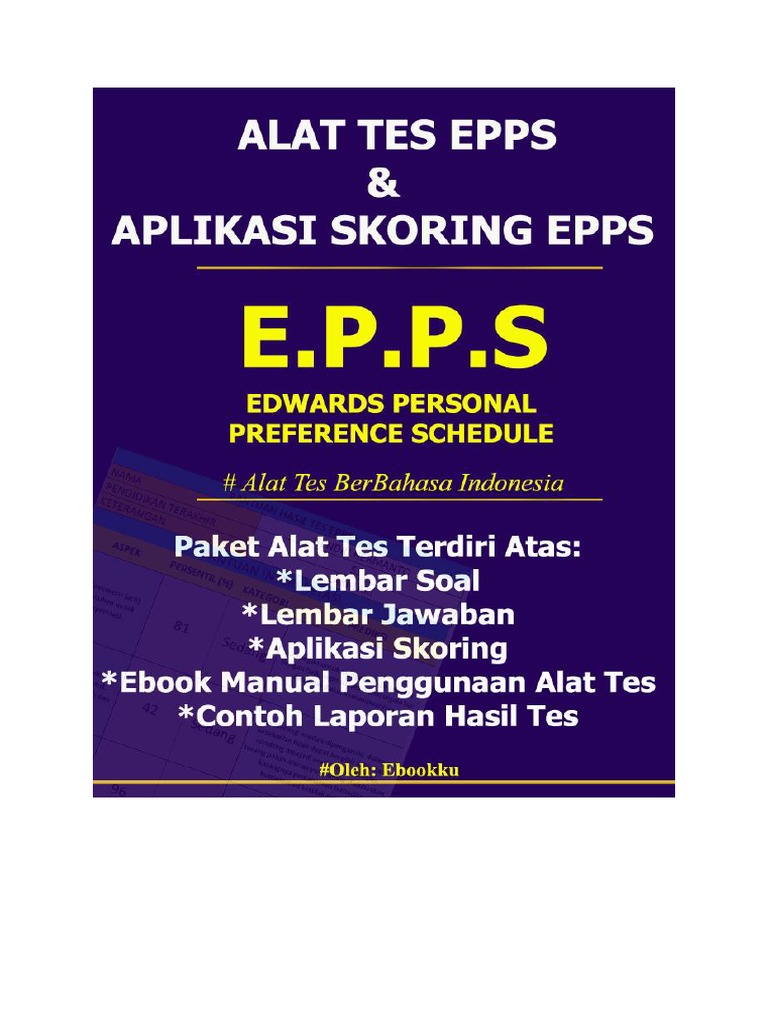 Paket Alat Tes EPPS Lengkap dan Praktis | PDF