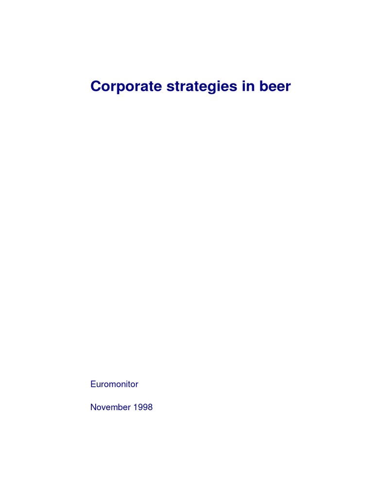 Global Beer Market Strategies Analysis | PDF | Brewery | Beer
