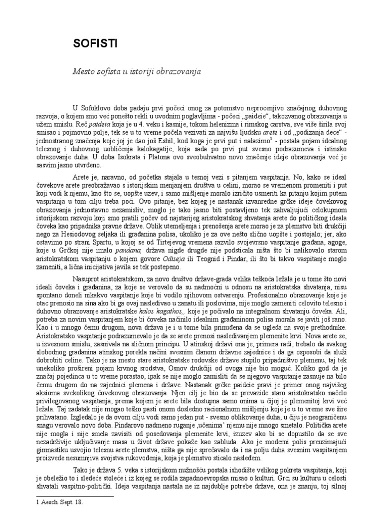 Verner Jeger - Sofisti PDF | PDF