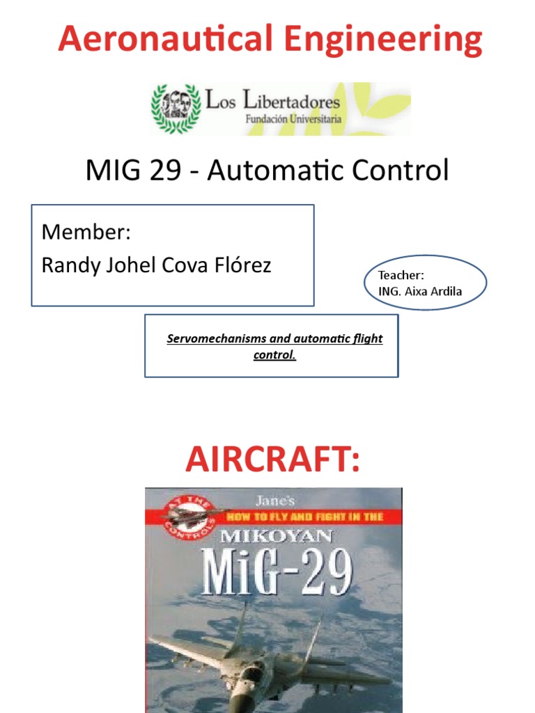 MiG-29 Flight Control Systems | PDF | Flight Dynamics (Fixed Wing ...