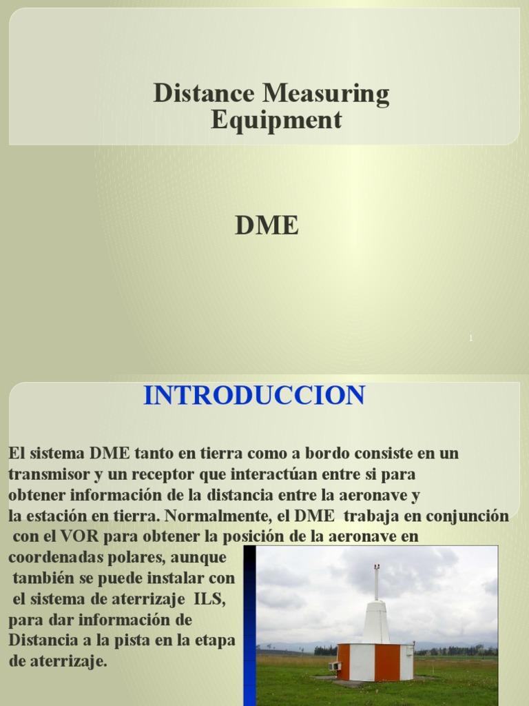 Presentacion DME. | PDF | Instrumento de medición | Aviación