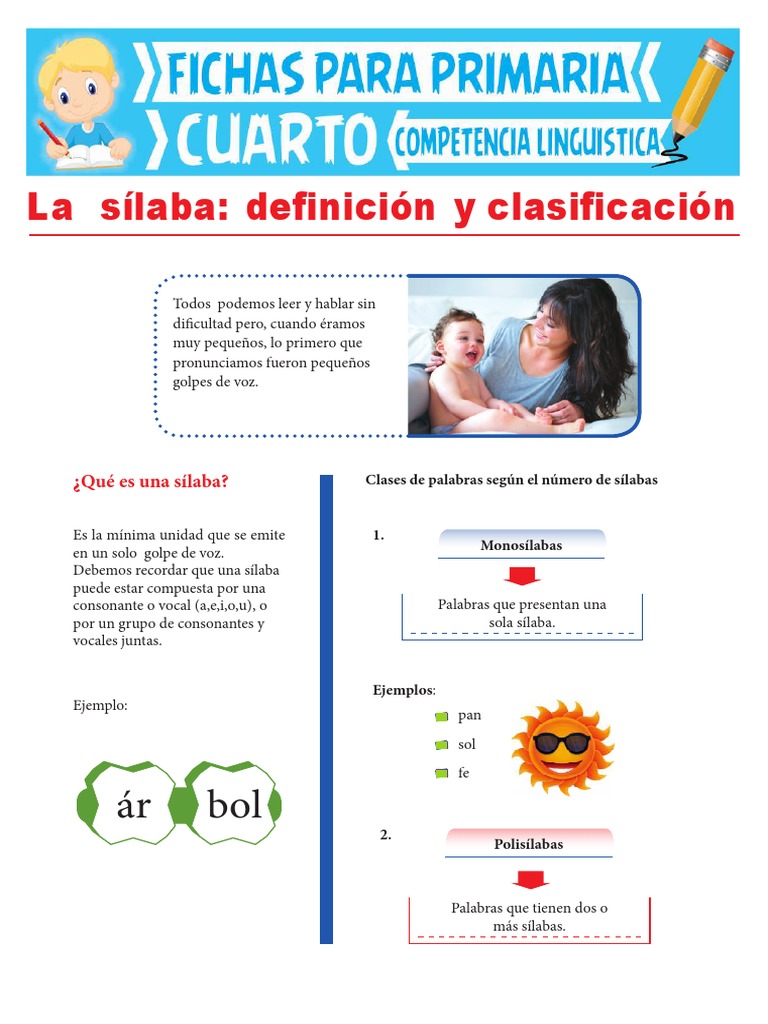 Definición y Clasificación de La Sílaba | PDF | Sílaba | Filología