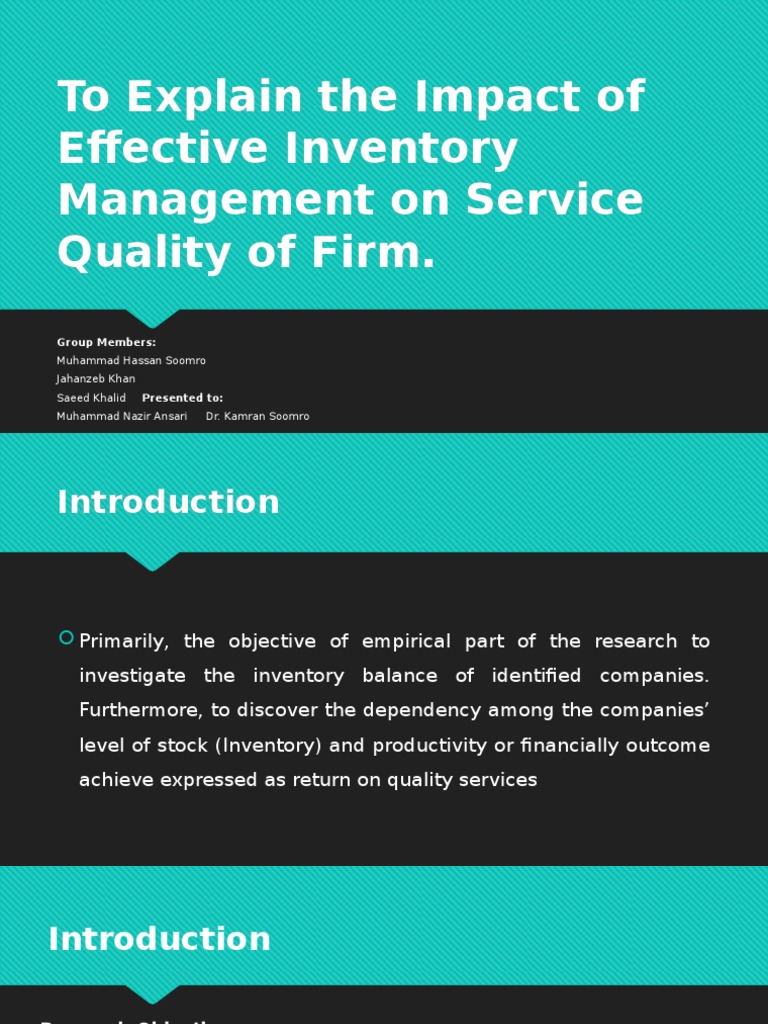 ARM Presentation Effective Inventory Management | PDF | Inventory ...