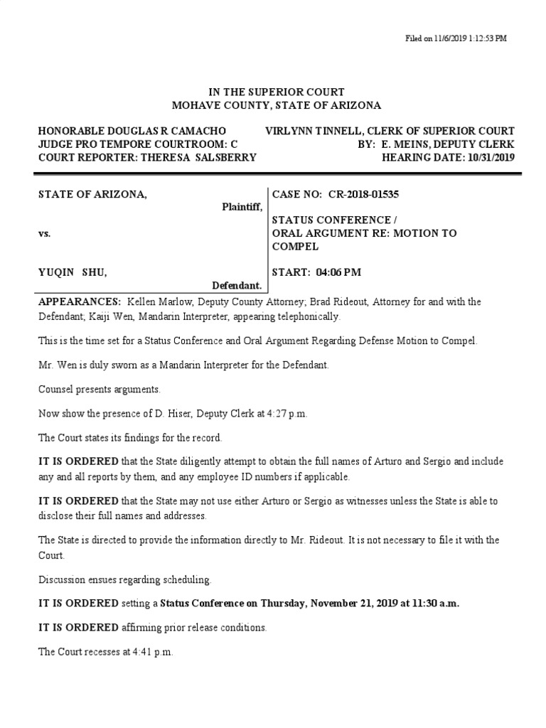 Mohave Minute-Entries 9055348 | PDF