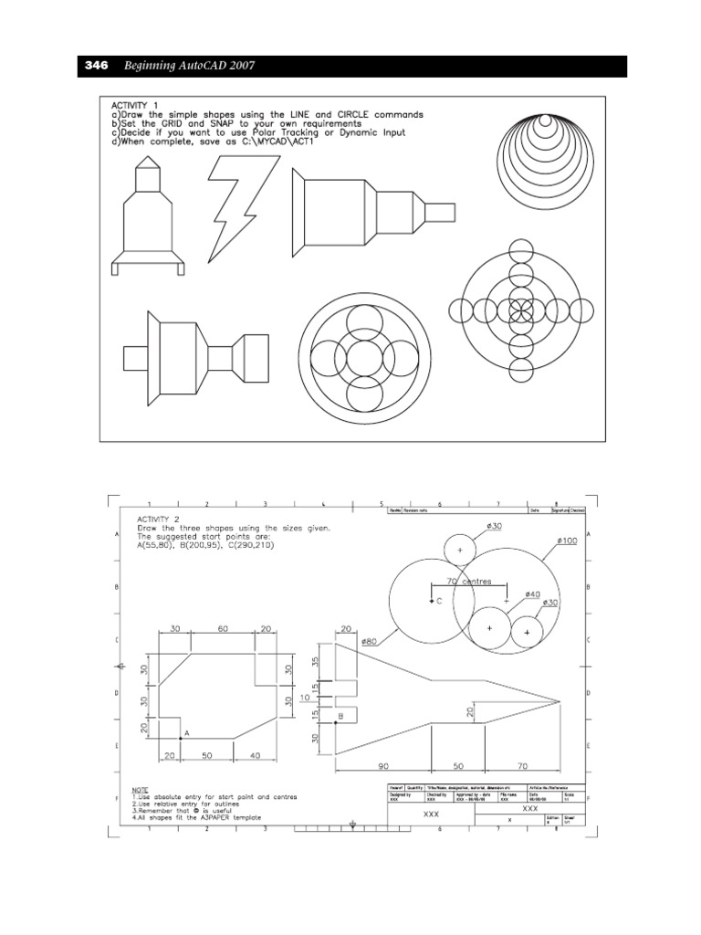 AutoCAD 2007 Beginner Activities Guide | PDF | Computers