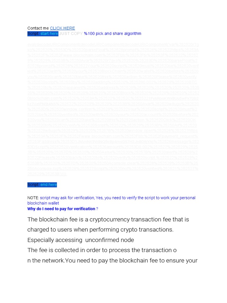 Blockchain Unconfirmed Hack Script PDF | PDF | Bitcoin | Cryptocurrency