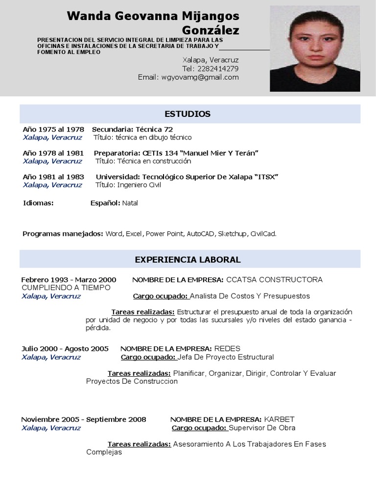 93 Curriculum Vitae en Blanco | PDF | Business