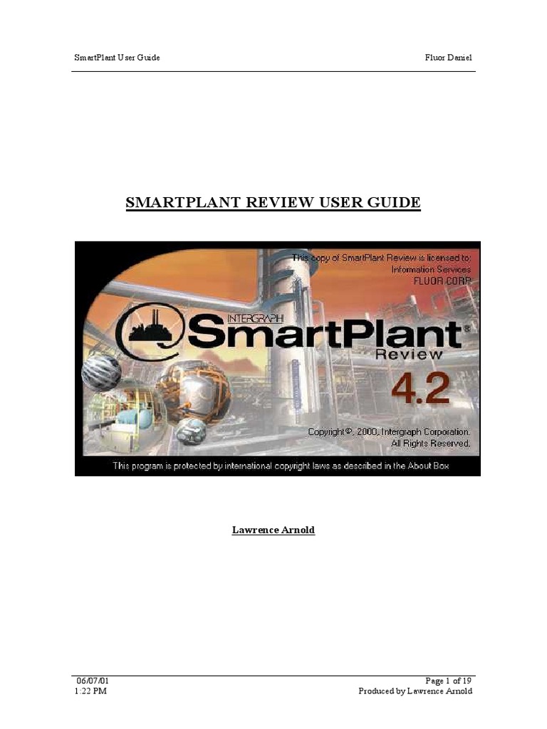 Smartplant User Guide Fluor Daniel Pdf Button Computing System