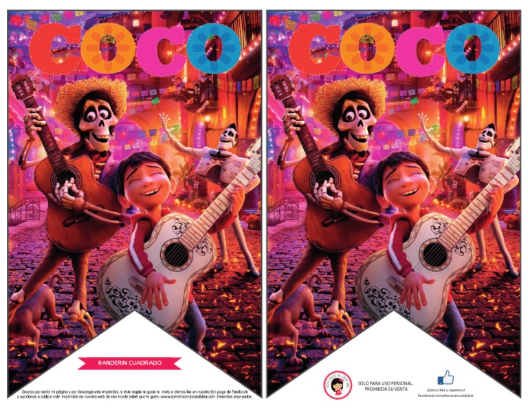 Banderines Coco Pixar 3 para Descargar Gratis | PDF