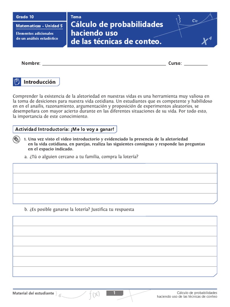 Probabilidad en Juegos de Azar | PDF | Probabilidad | Teoría de ...