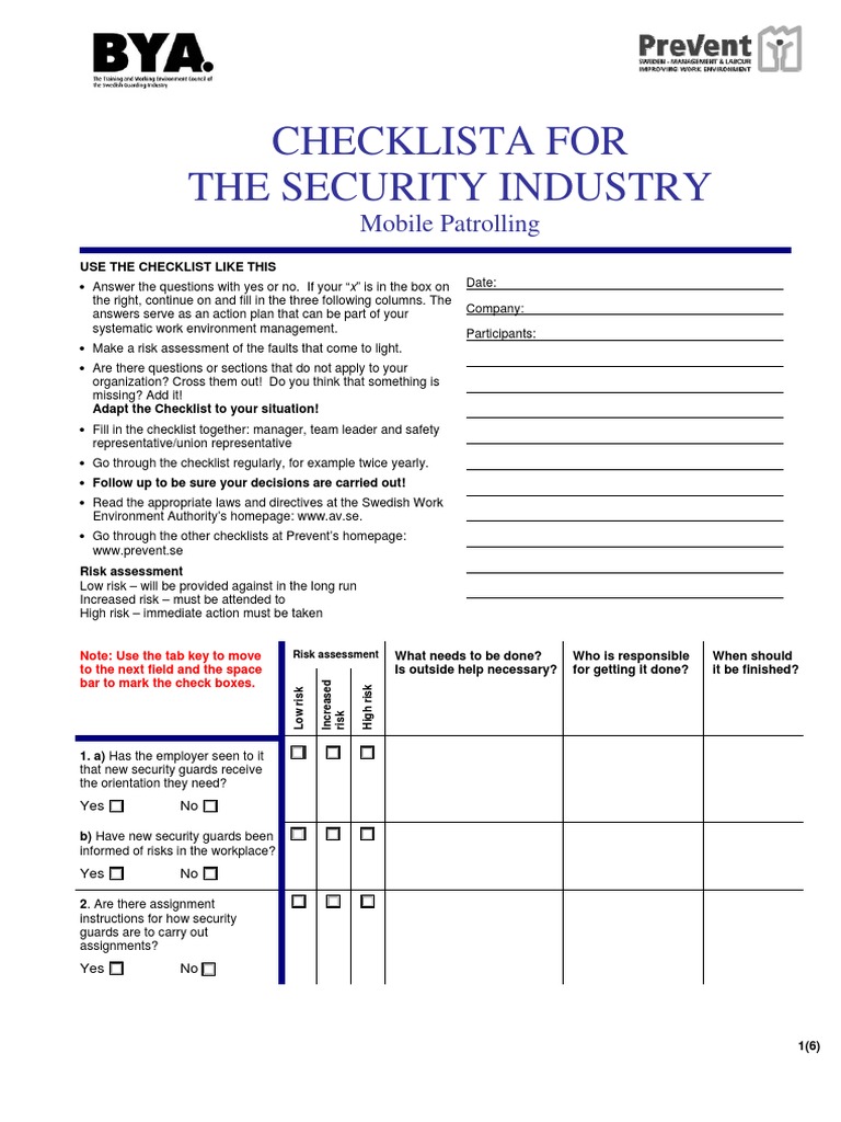 Mobile Patrolling of Guards | PDF | Security Guard | Risk